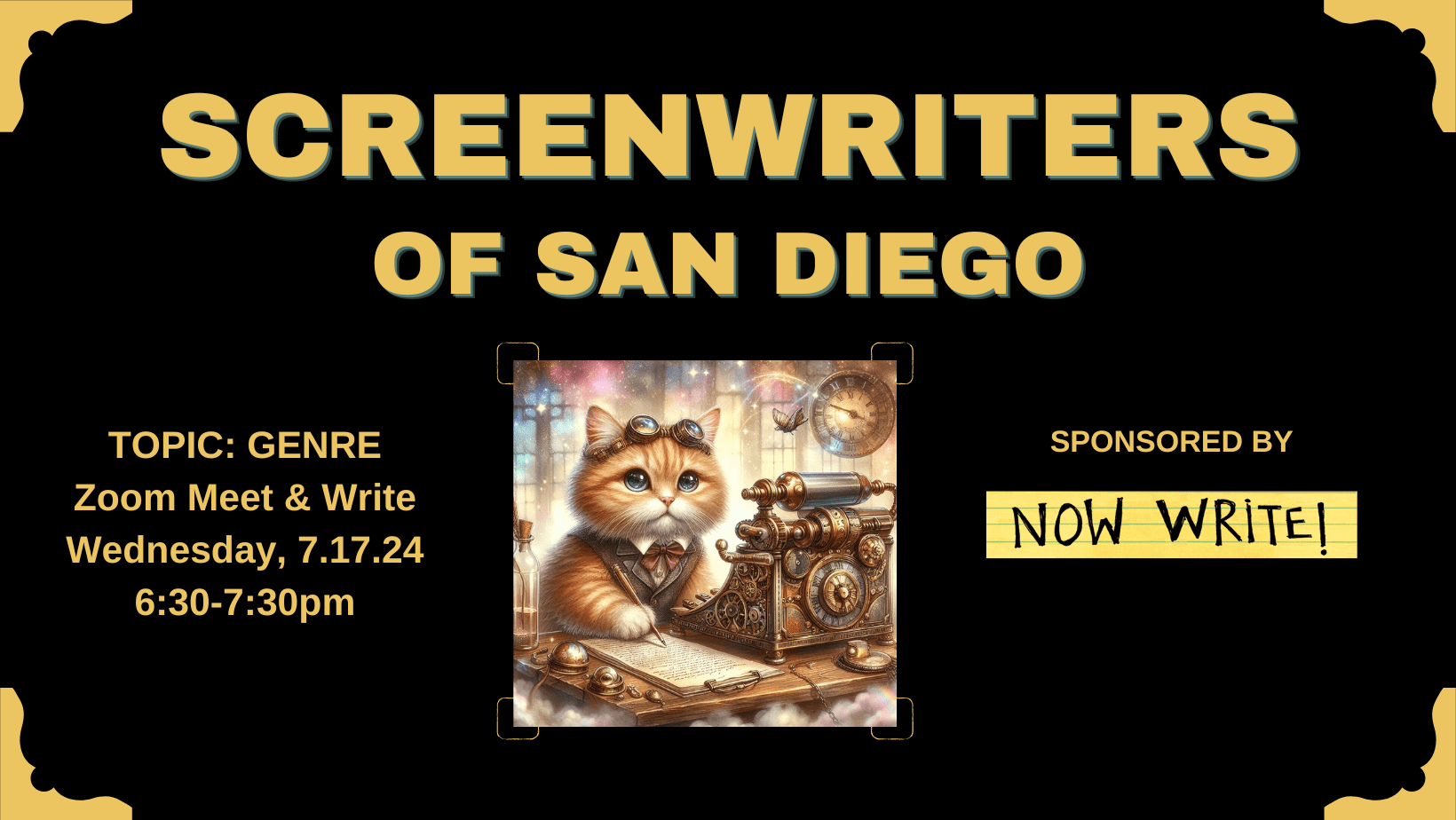 Free Monthly “Meet and Write” on Zoom – Now Write!